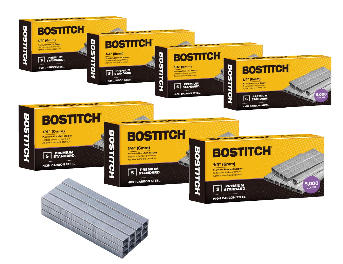 Snapklik.com : Office 35,000 Standard Staples, 1/4" Length,Full Strip ...