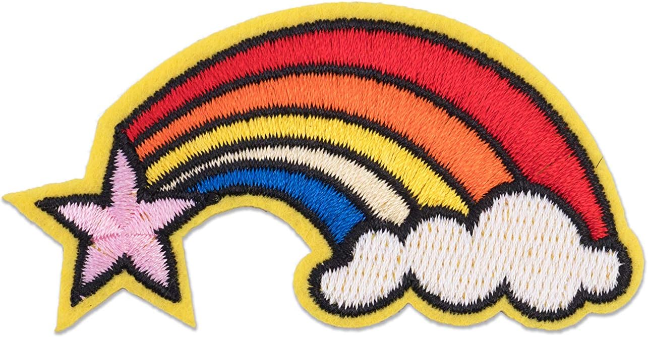Amazon.com: Rainbow Iron on Patch for Pets Kids Women Mens Clothing Jean Jackets Caps Bags DIY ...