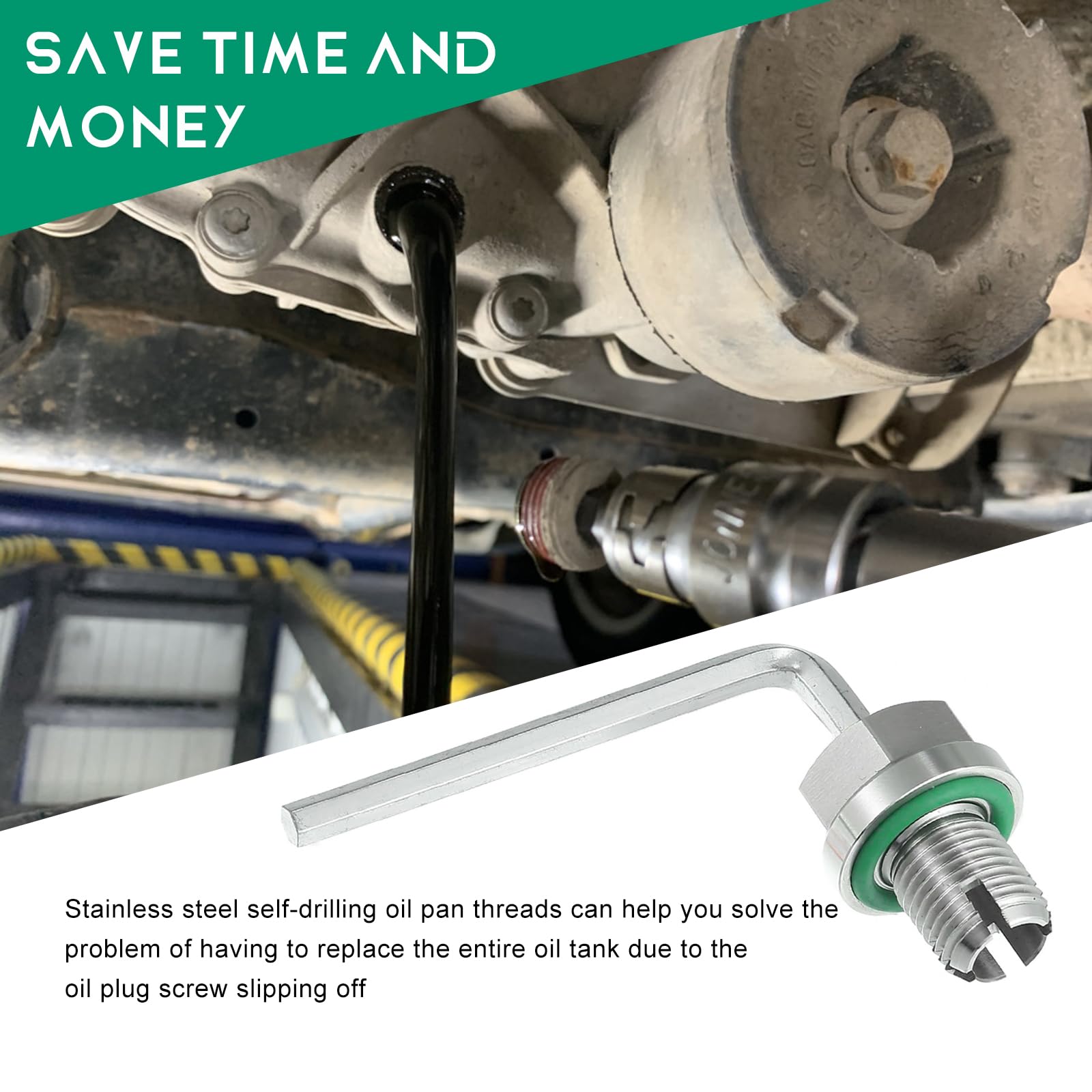 Snapklik.com : FSTURIOS M12.1-1.25 X 15mm Oversize Piggyback Oil Drain ...
