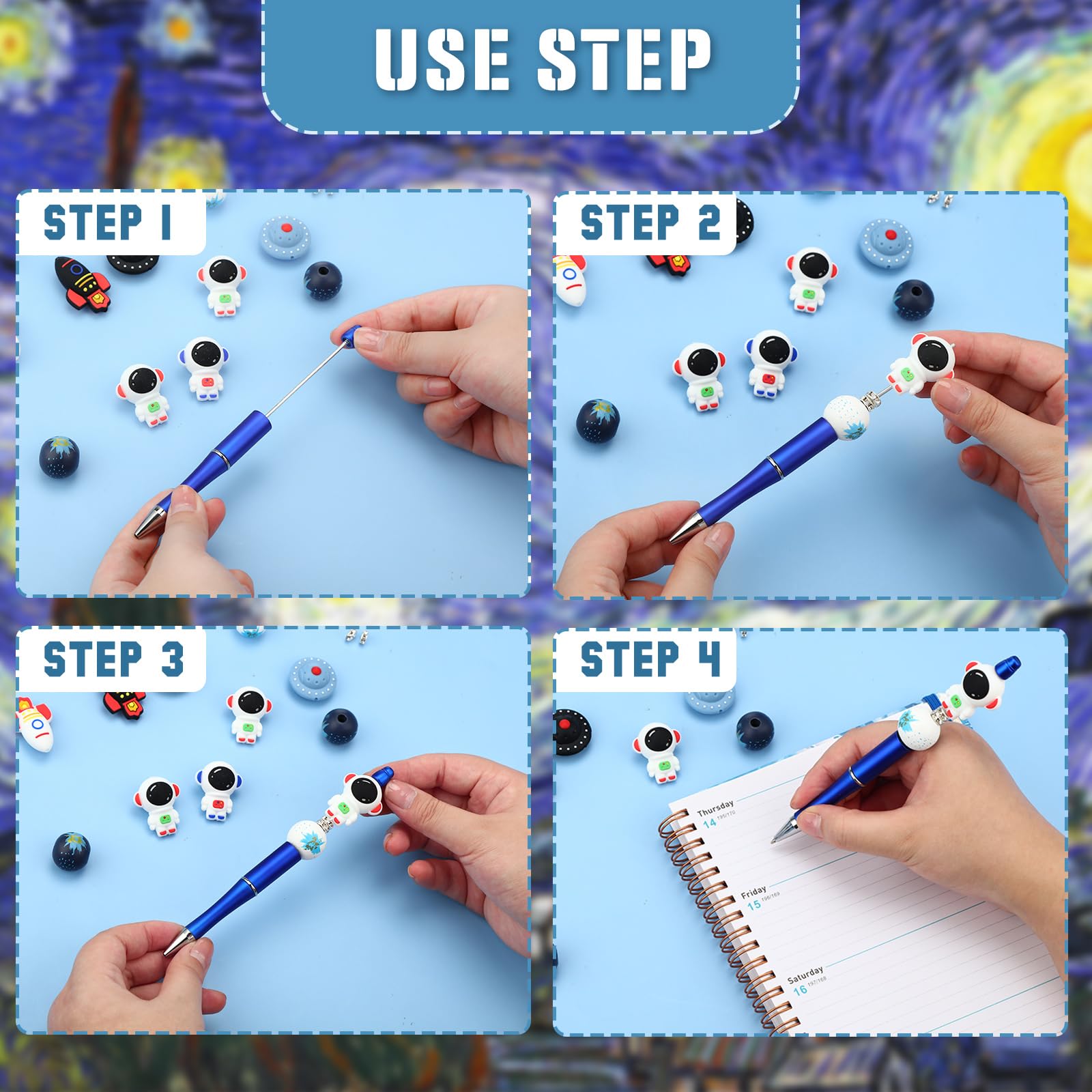Snapklik.com : 36 Sets Astronaut Space Party Favors Astronaut Beadable ...