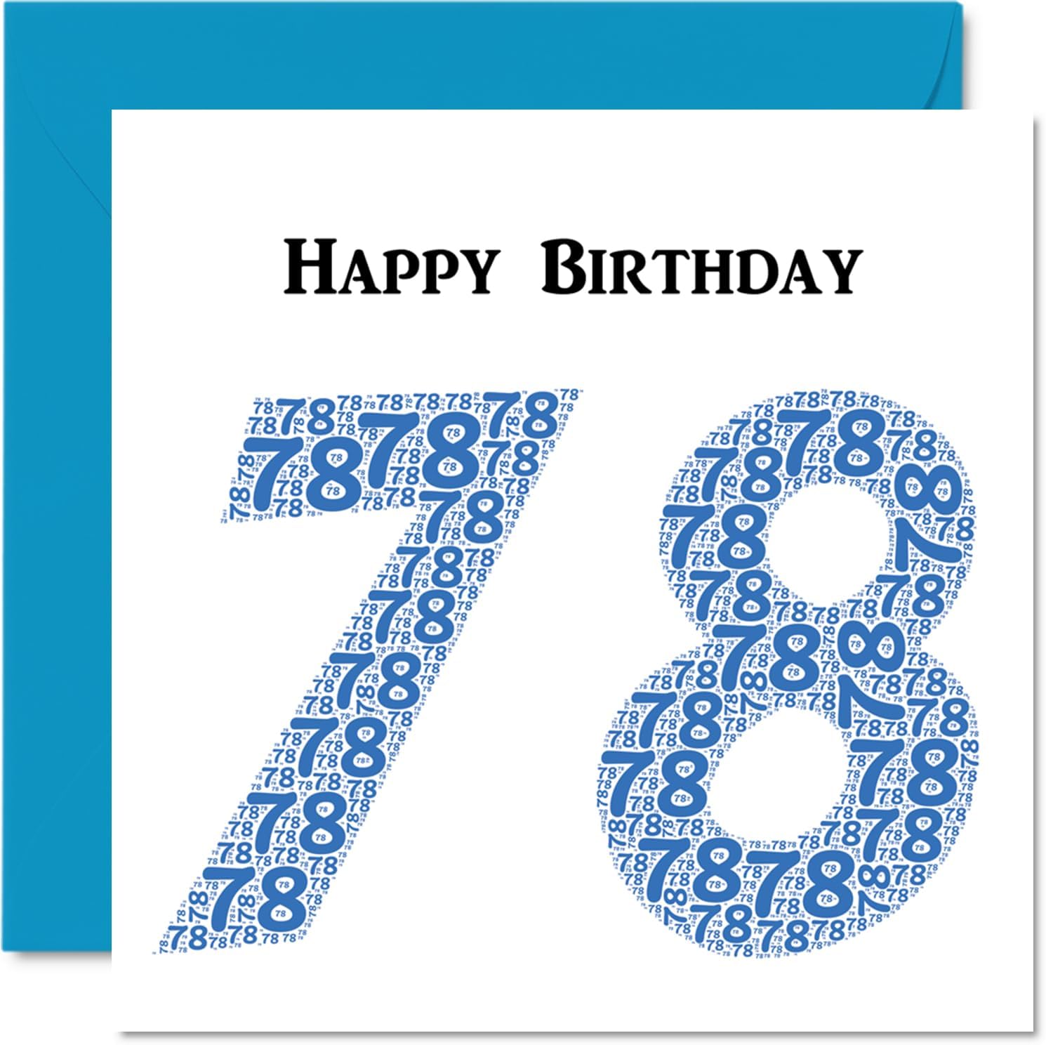 Fun 78th Birthday Cards for Men - Shapecloud - Happy Birthday Card for ...