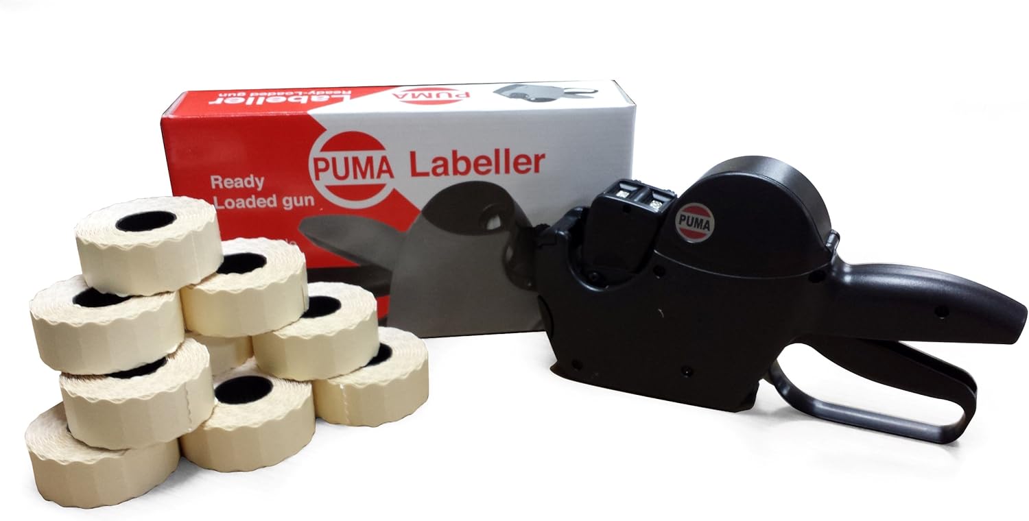 Puma PJH6 Pricing Gun Starter Pack with White Permanent Labels : Amazon ...