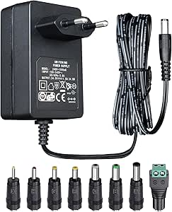 24V 1A 6FT Power Supply Adapter, AC DC Switching Adapter (Input 100 ...