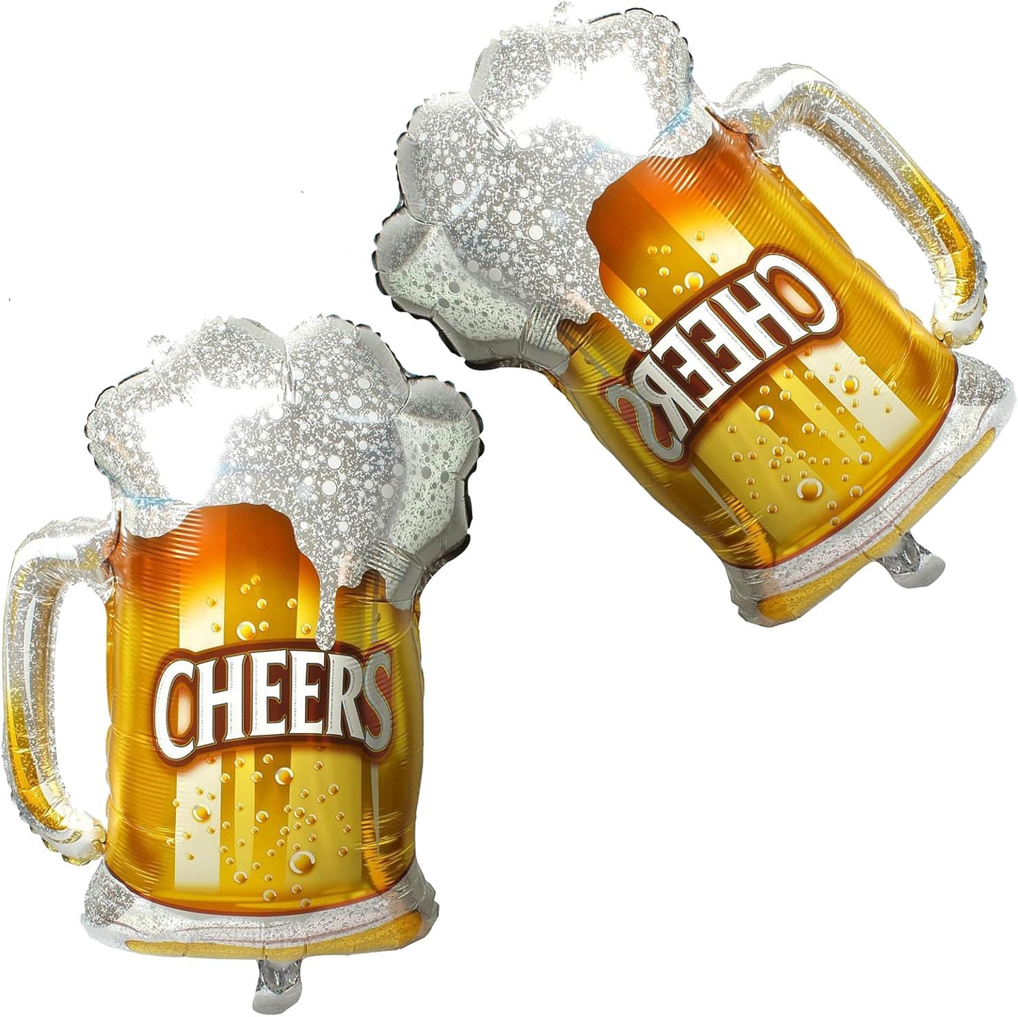 Amazon.com: GOTPASS 2Pcs Beer Cup Balloons Beer Mug Cheers Mylar Foil ...