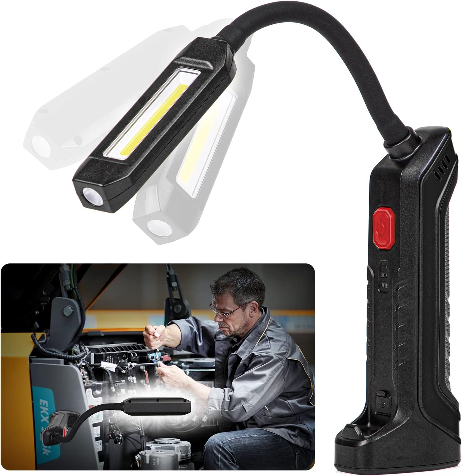 LED Work Light, Aaleds Magnetic Flashlight, Up to 1000Lumens ...
