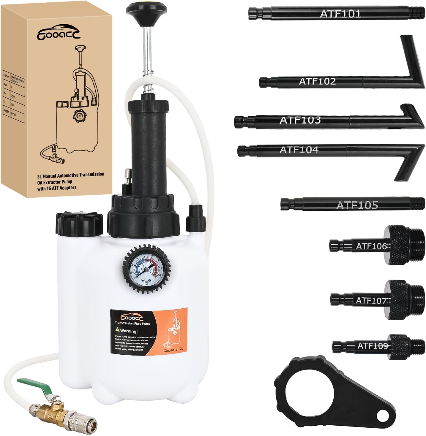 Amazon.com: GOOACC Transmission Fluid Pump Kit 3L Automotive Manual Oil Pump Extractor ATF ...