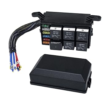 Amazon.com: 12V Fuse and Relay Box with 6 Slots ATC ATO Blade Fuses and ...