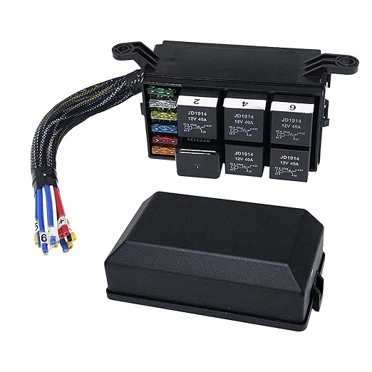 Amazon.com: 12V Fuse and Relay Box with 6 Slots ATC ATO Blade Fuses and ...