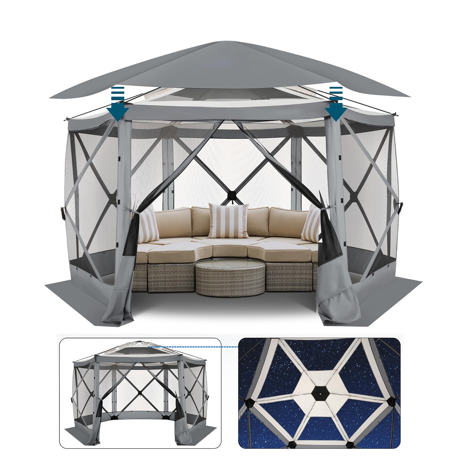 Snapklik.com : TOOLUCK Gazebo Screen Tent Screen House For Camping ...