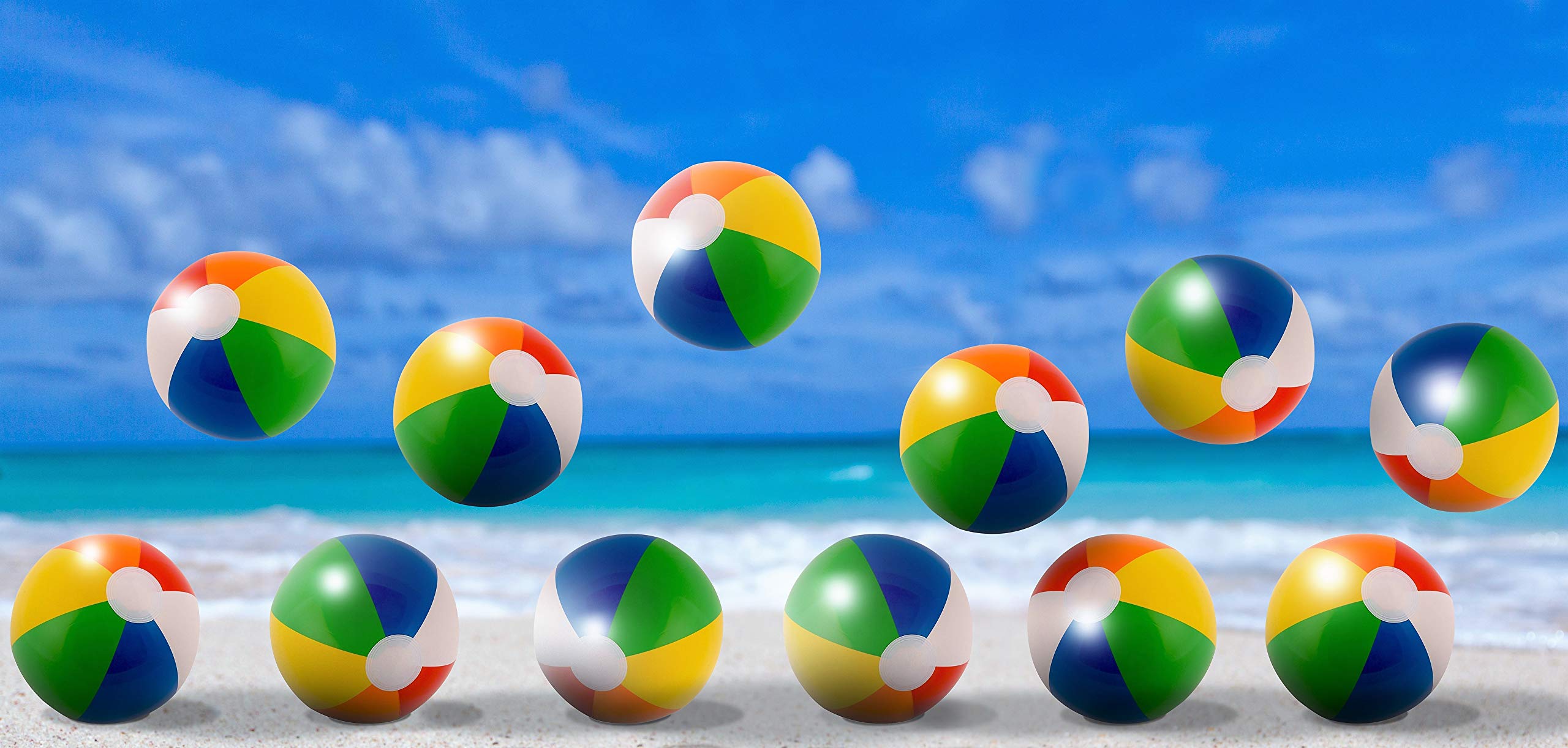 Snapklik.com : Neliblu 12" Bulk Pack Of 12 Classic Inflatable Ball ...