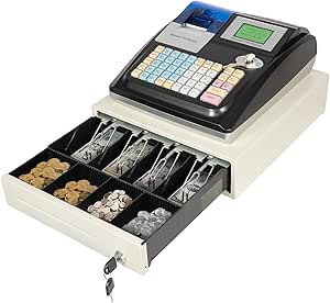 Amazon.com : CAIHAOA Electronic Cash Register Black, 48 Keys 8 Digital ...