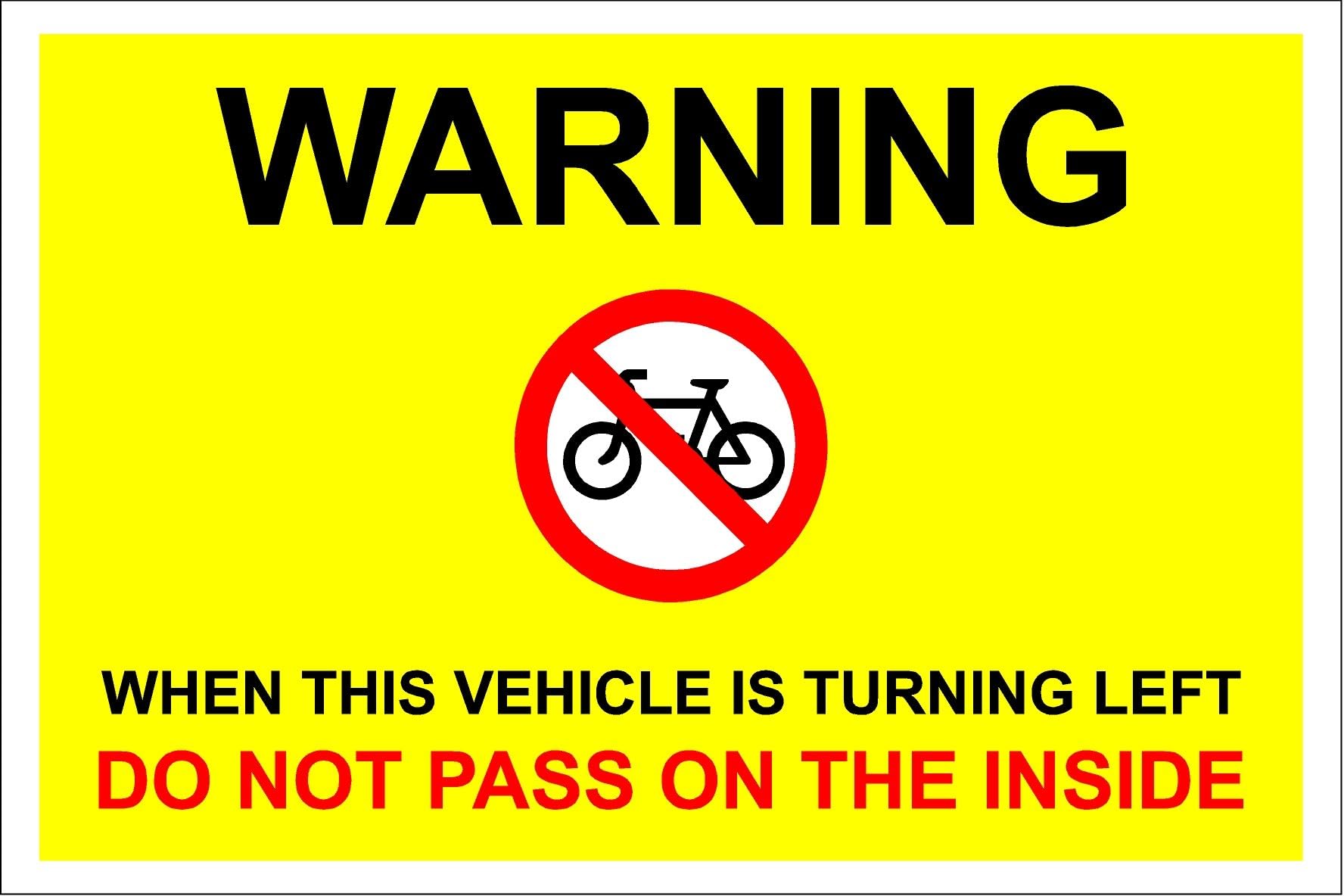 Blind Spot Take Care Safety Sign - Self adhesive vinyl 300mm x 100mm ...