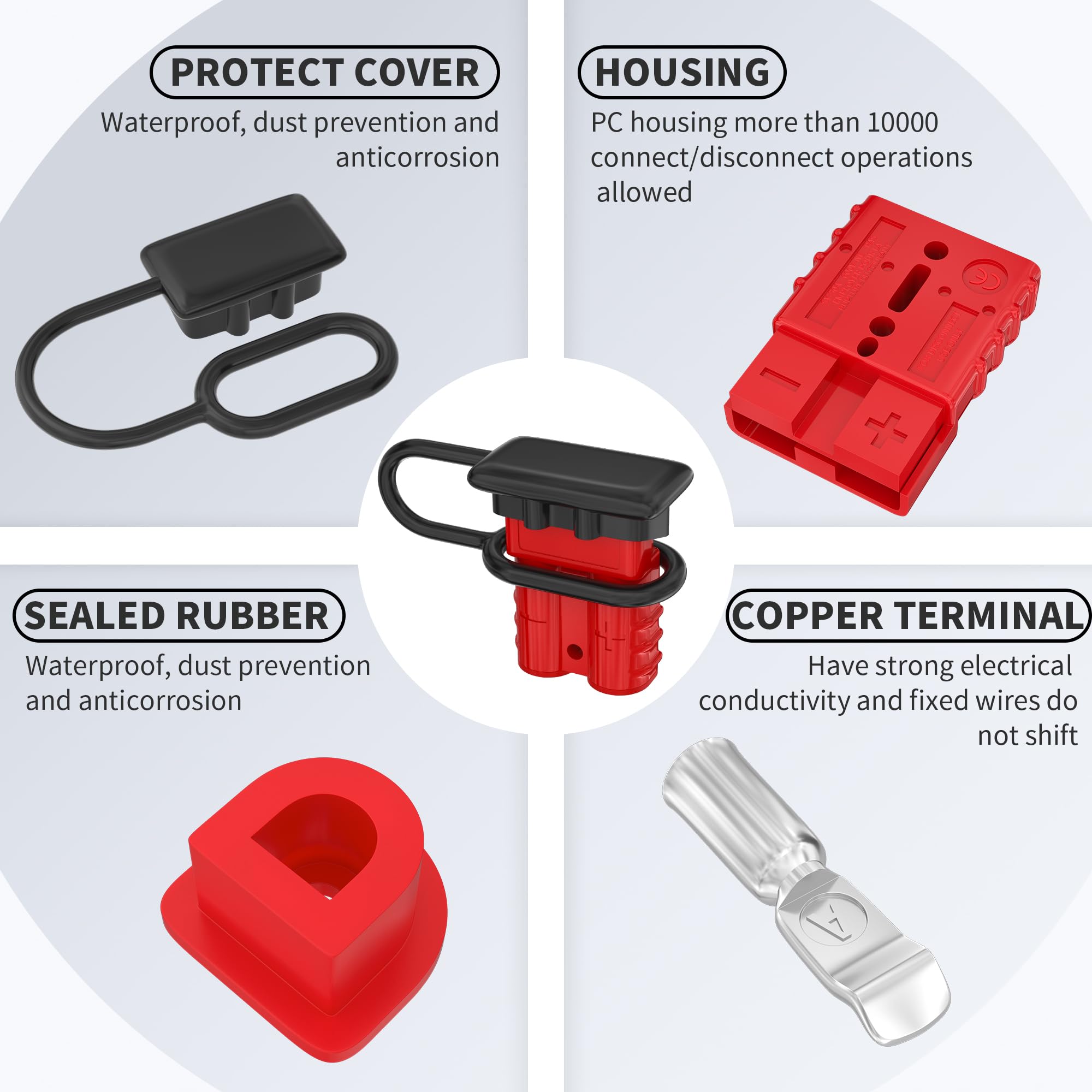 Snapklik.com : Battery Quick Connect Disconnect 50 Amp, 6 To 12 Gauge ...