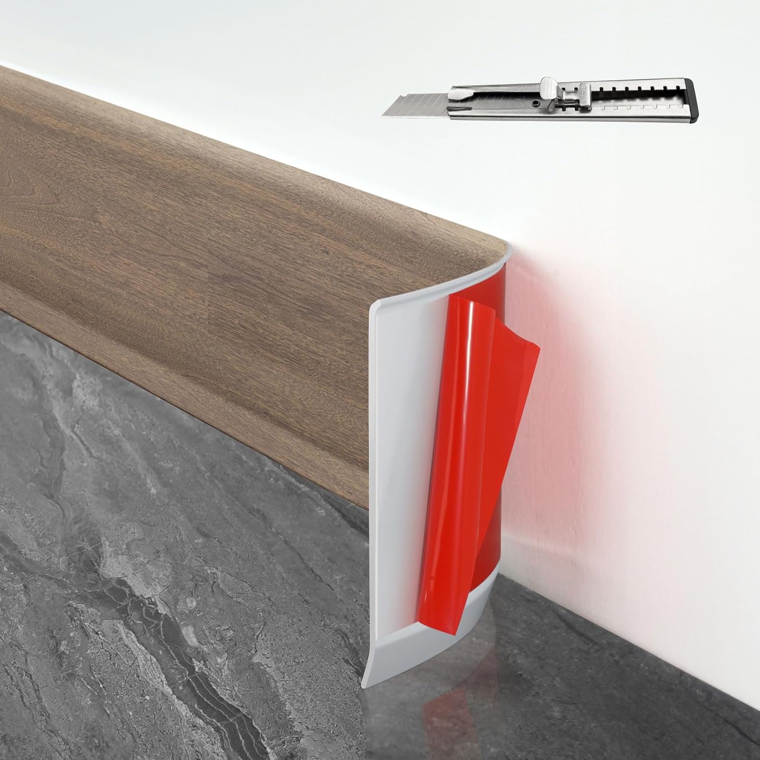 Amazon.com: FCSOTSPS Baseboard Trim,4 Inch(W) x 20 Feet(L) Peel and ...