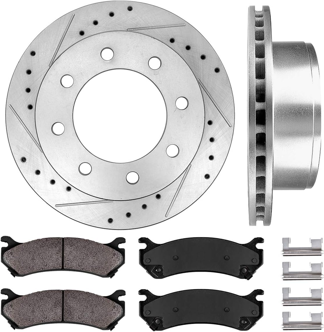 Amazon.com: Callahan BRAKE PARTS Rear Brake Kit for Chevy Avalanche ...