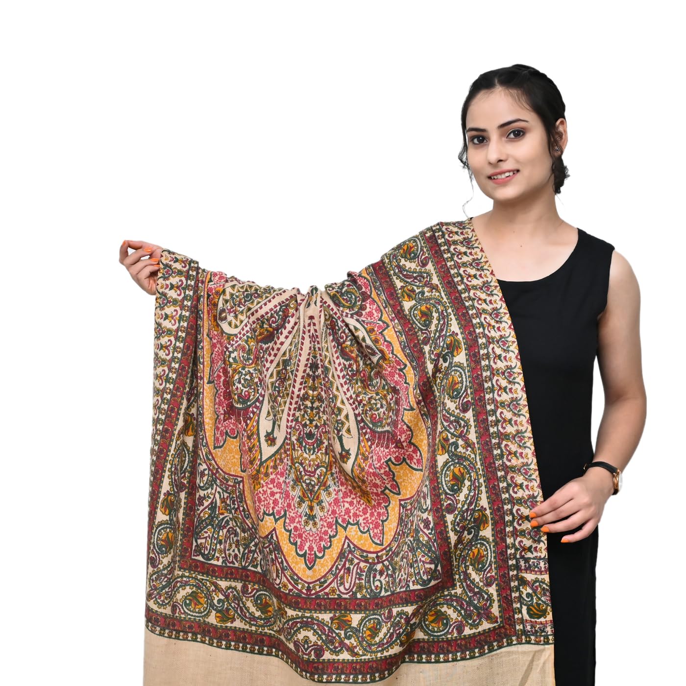 Buy BAAL Stole Style Pure Woolen Winter Thin Shawls for Women Pack Of 1 ...