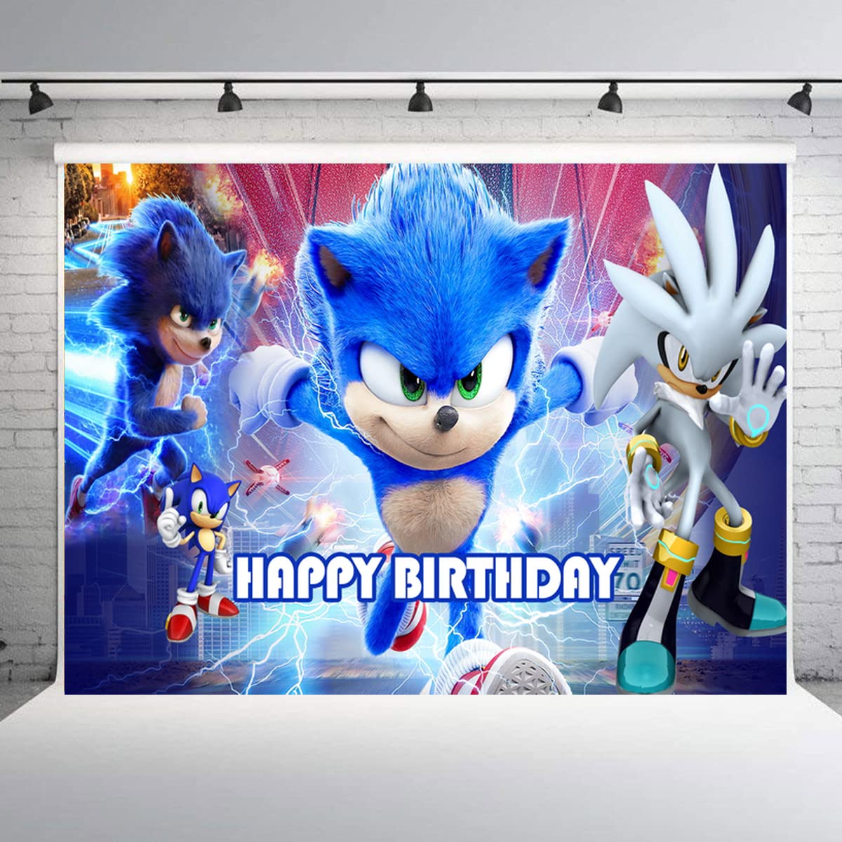 7 X 5 Ft Sonic Backdrop Hedgehog Sonic Background For Photography ...