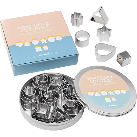 Amazon.com: 24 Pcs Mini Cookie Cutter Set, Stainless Steel Biscuit ...