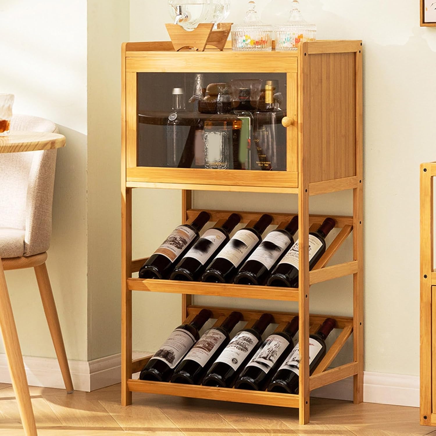 Amazon.com: MBBTAG Liquor Cabinet Bar for Home, Wine Cabinet with ...