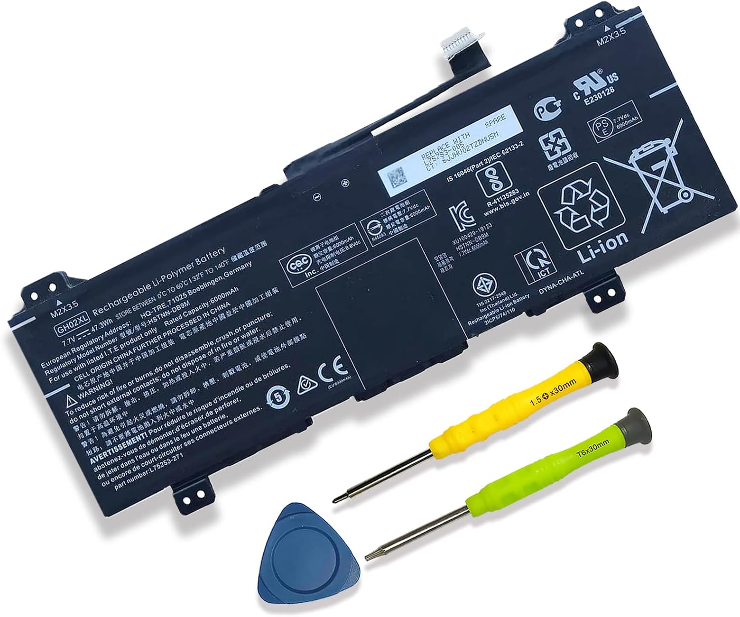 Amazon.com: GH02XL HP Laptop Battery Replacement for HP Chromebook 11A ...