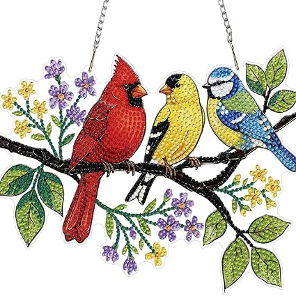 Amazon.com: LPDJITO Bird Diamond Art Hanging Kits for Adults, Double ...