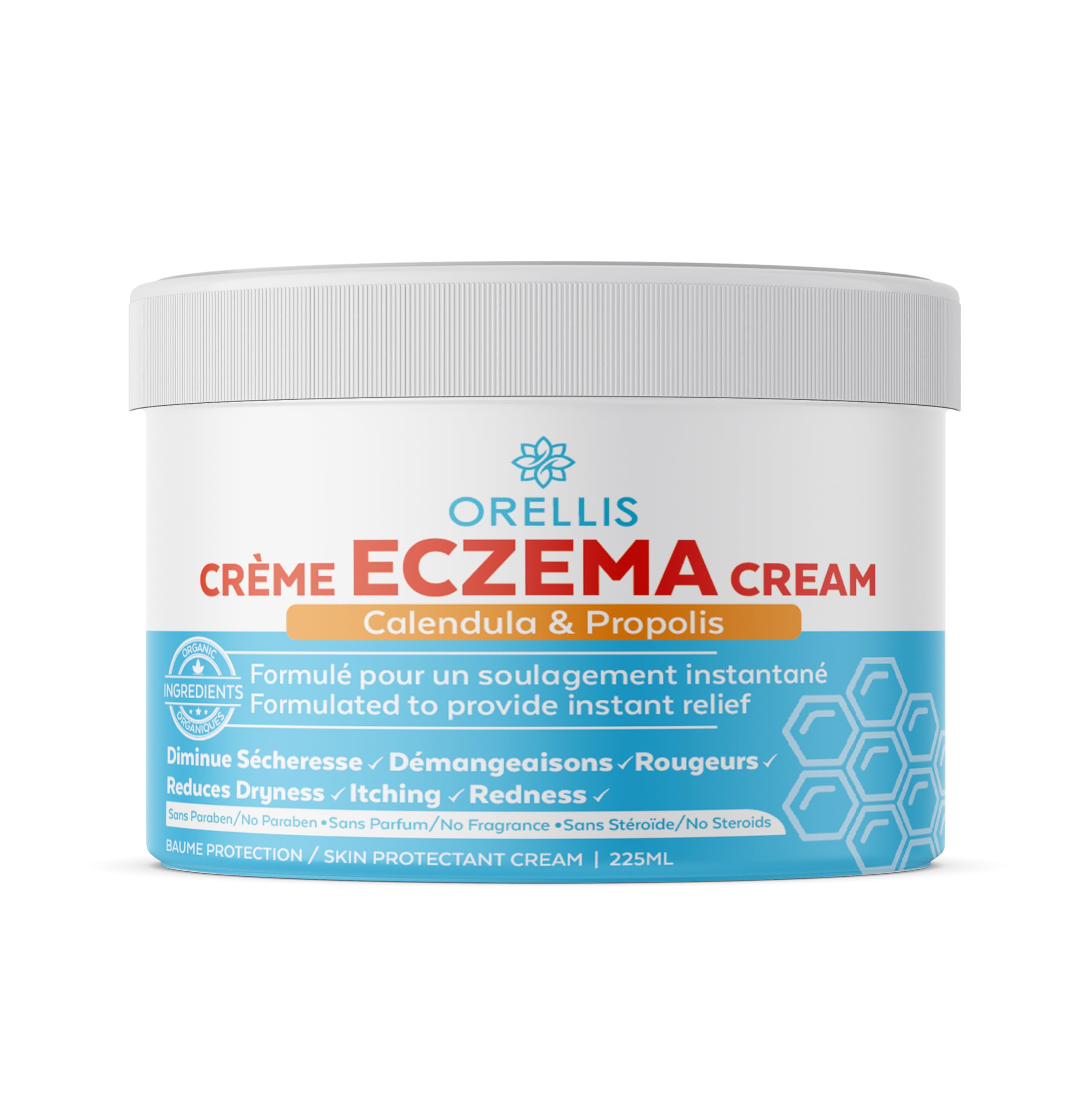 Orellis Eczema Cream with Organic Calendula & Propolis, Natural Eczema ...