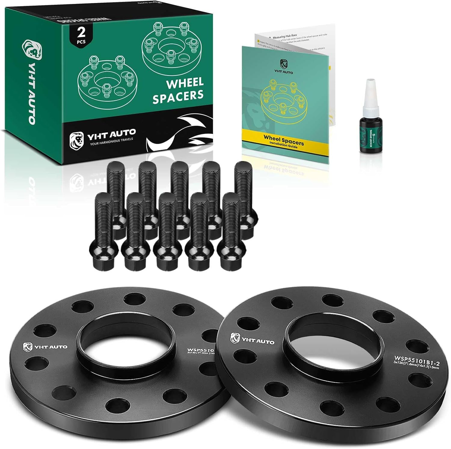 Amazon.com: YHTAUTO 5x130mm Hubcentric Wheel Spacers 15mm Fits Audi ...