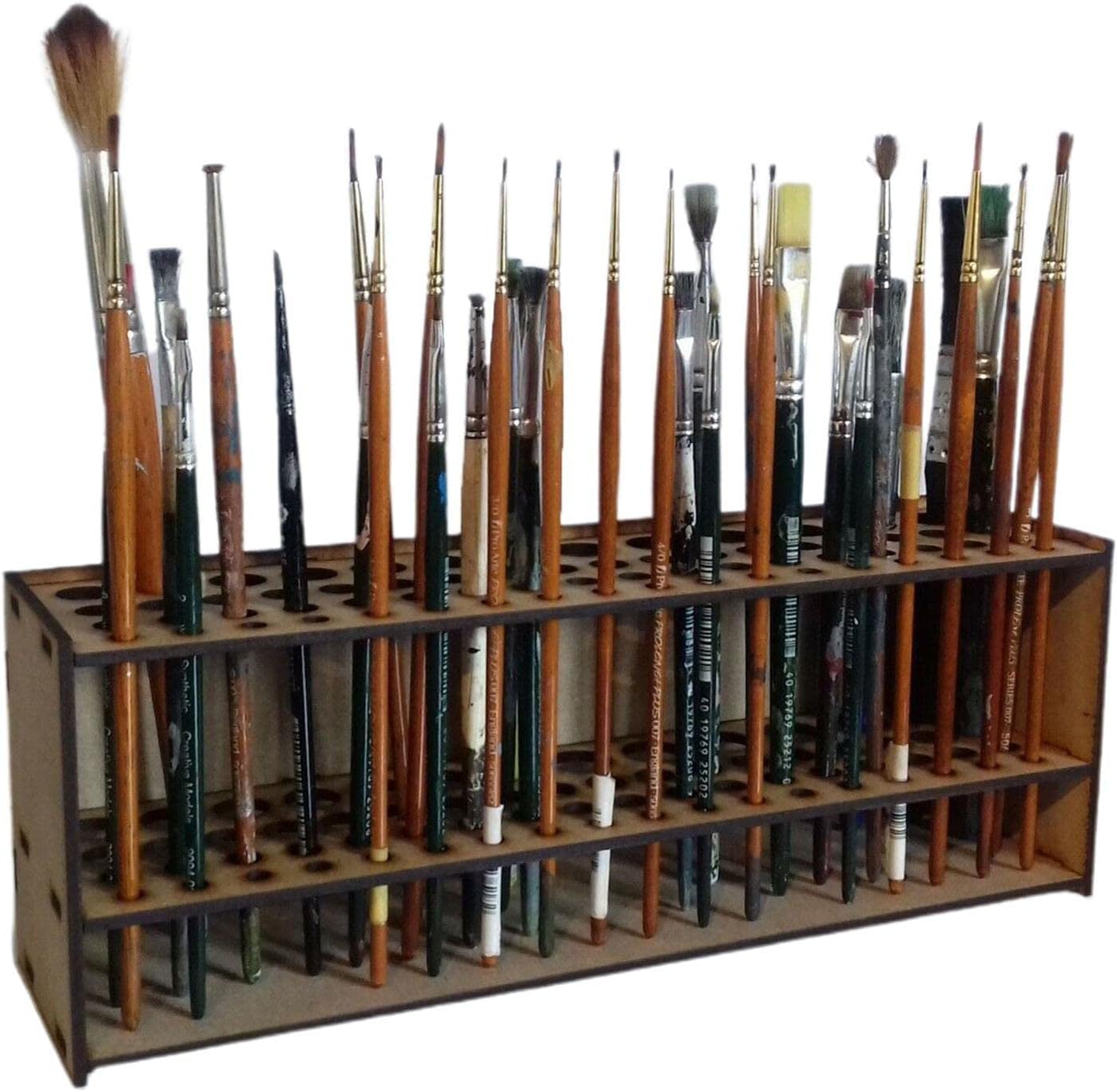 Amazon.com: Artist Paint Brush Holder, Paint Brush Organizer, 67 Holes ...