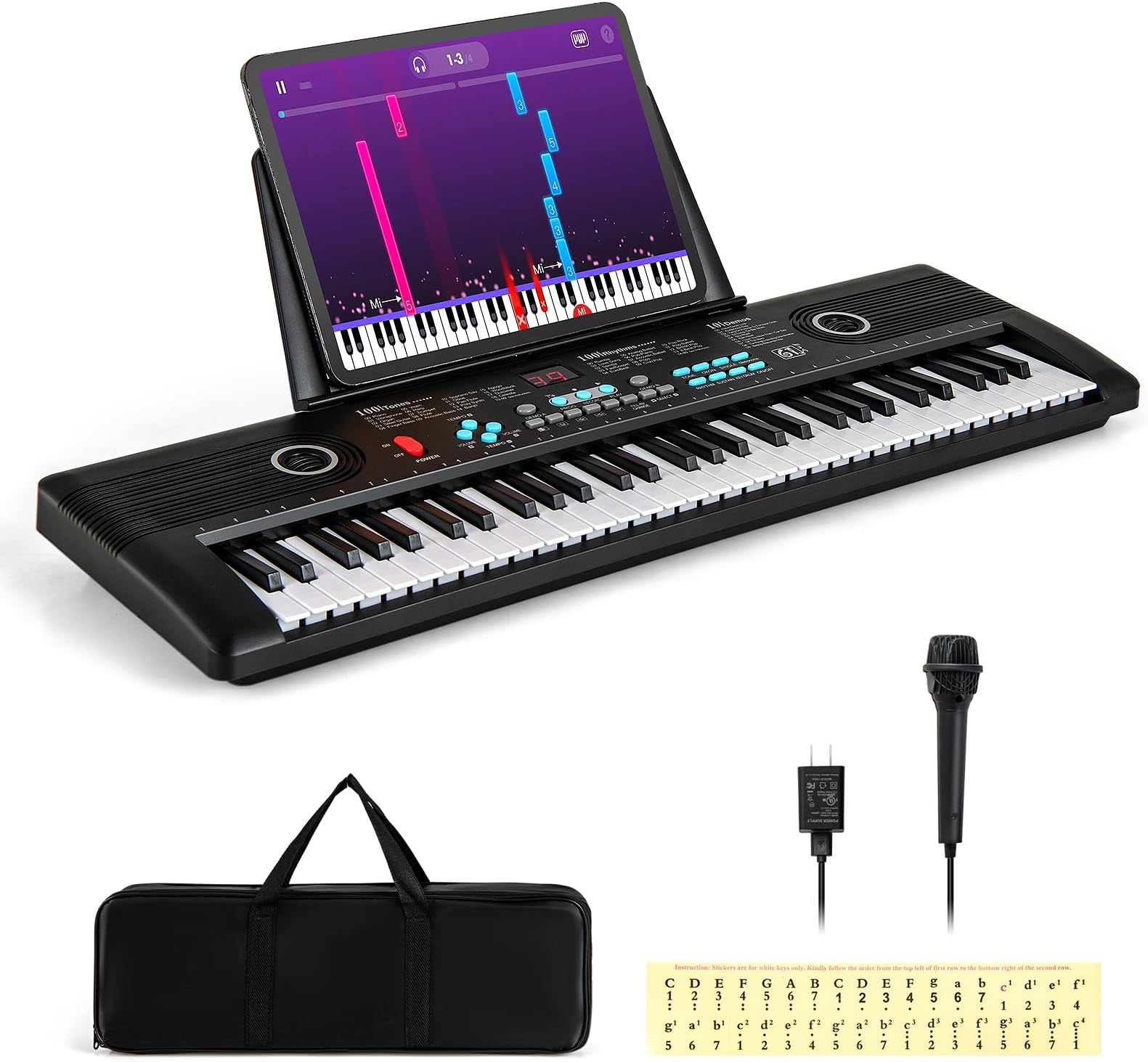 Amazon.com: Costzon 61 Key Keyboard Piano, Electric Digital Piano ...