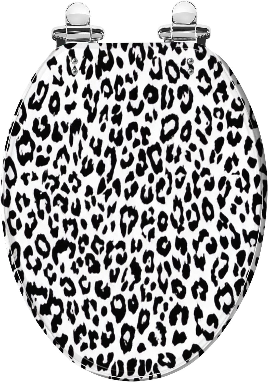 Elongated Toilet Seat pattern Leopard black white skin texture Resin ...
