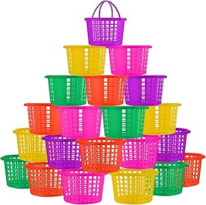 Amazon.com: 60 Pieces Plastic Easter Baskets Bulk Kids Easter Baskets ...