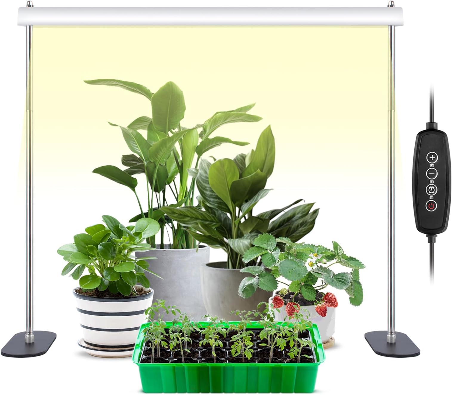 Amazon.com: Landhoow 2 Set Seedling Grow Light with Stand Seeding ...