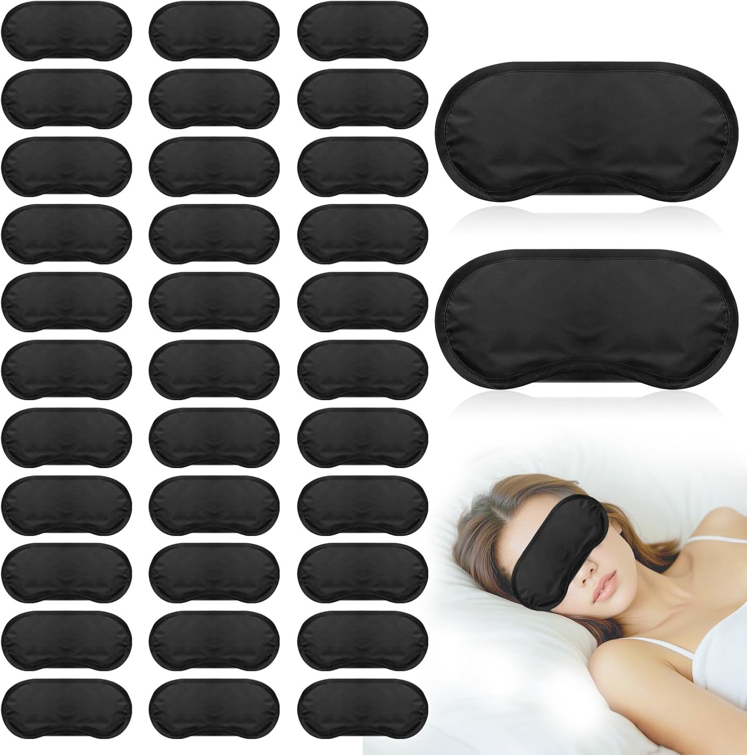 Amazon.com: 40 Pcs Eye Mask Sleep Masks Bulk Blindfolds for Team ...