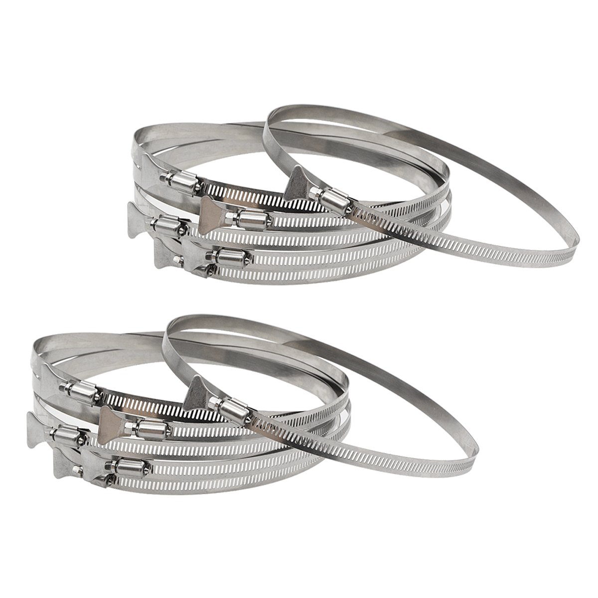 Buy 6 Inch Butterfly Duct Clamps, Penck 304 Stainless Steel Adjustable ...