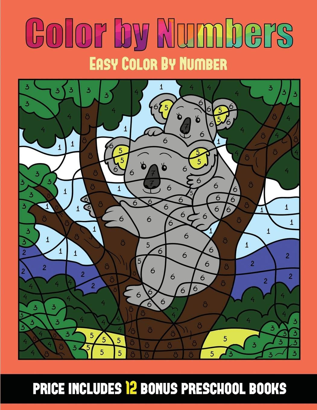 Easy Color By Number Color By Number Animals 36 Color | Desertcart Bahamas