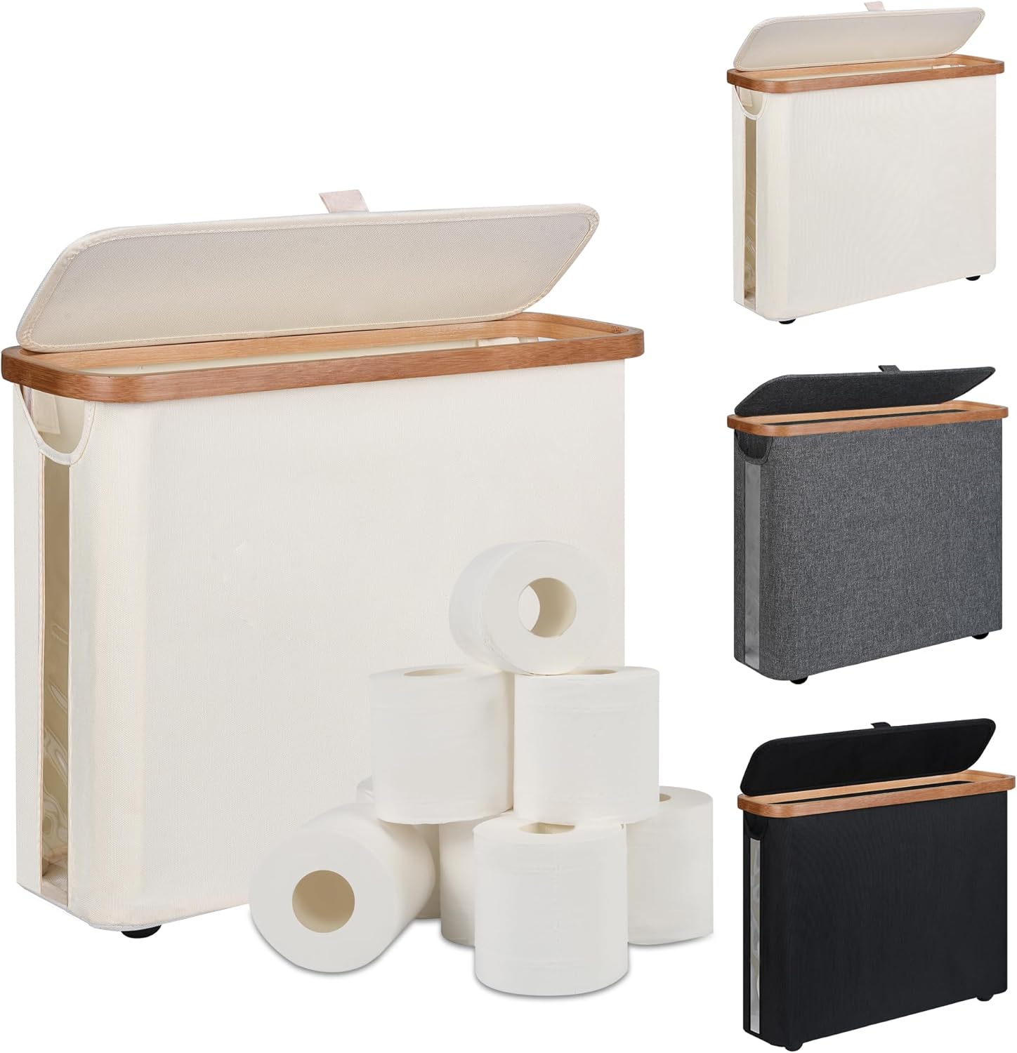 Amazon.com: Toilet Paper Storage Basket with Lid - The Ultimate ...