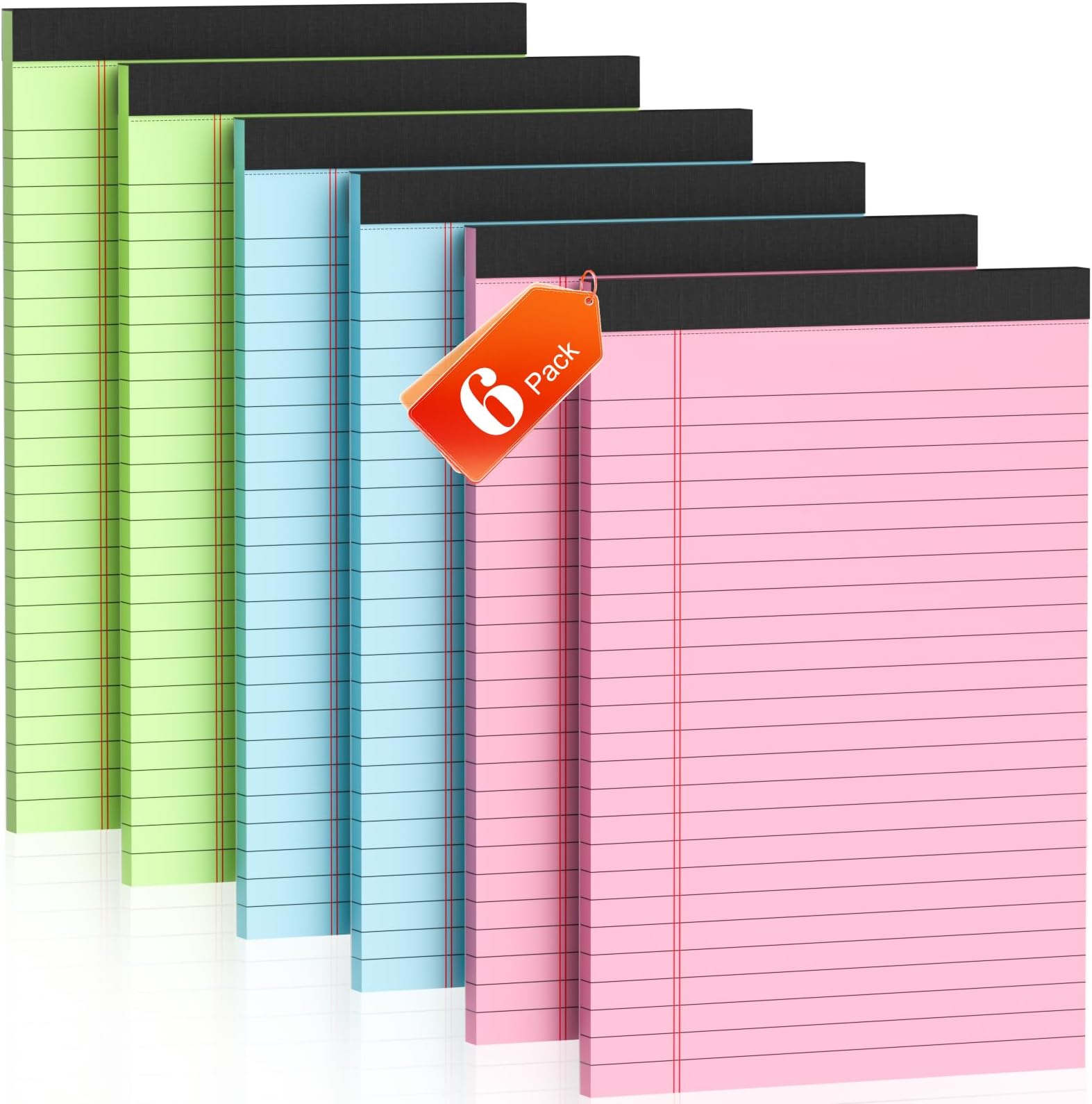 Amazon.com : Gueevin 12 Pcs 5'' x 8'' Colored Lined Legal Pads Letter ...