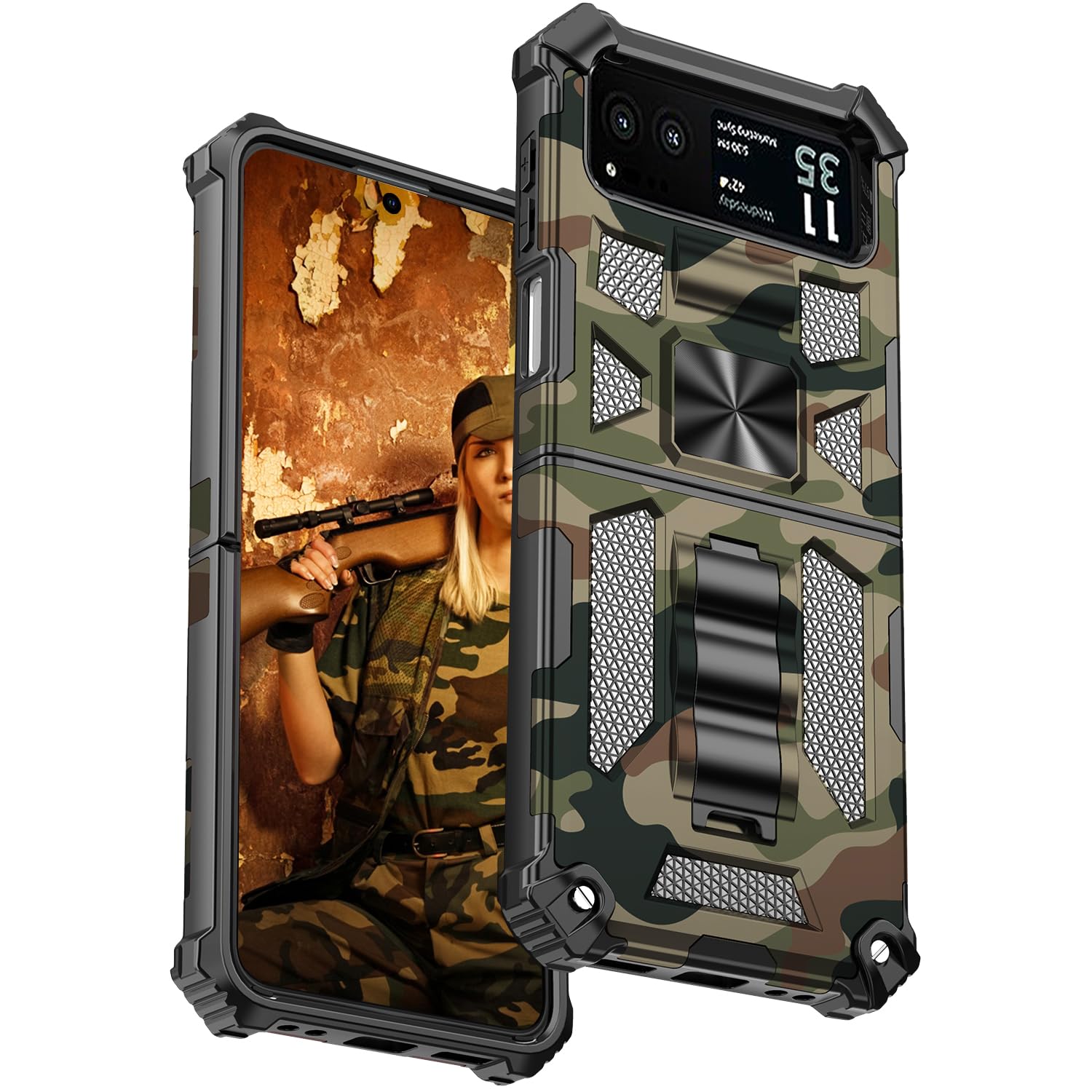 Amazon.com: Ysnzaq Camo Case for Motorola Razr 2023, Military Grade ...