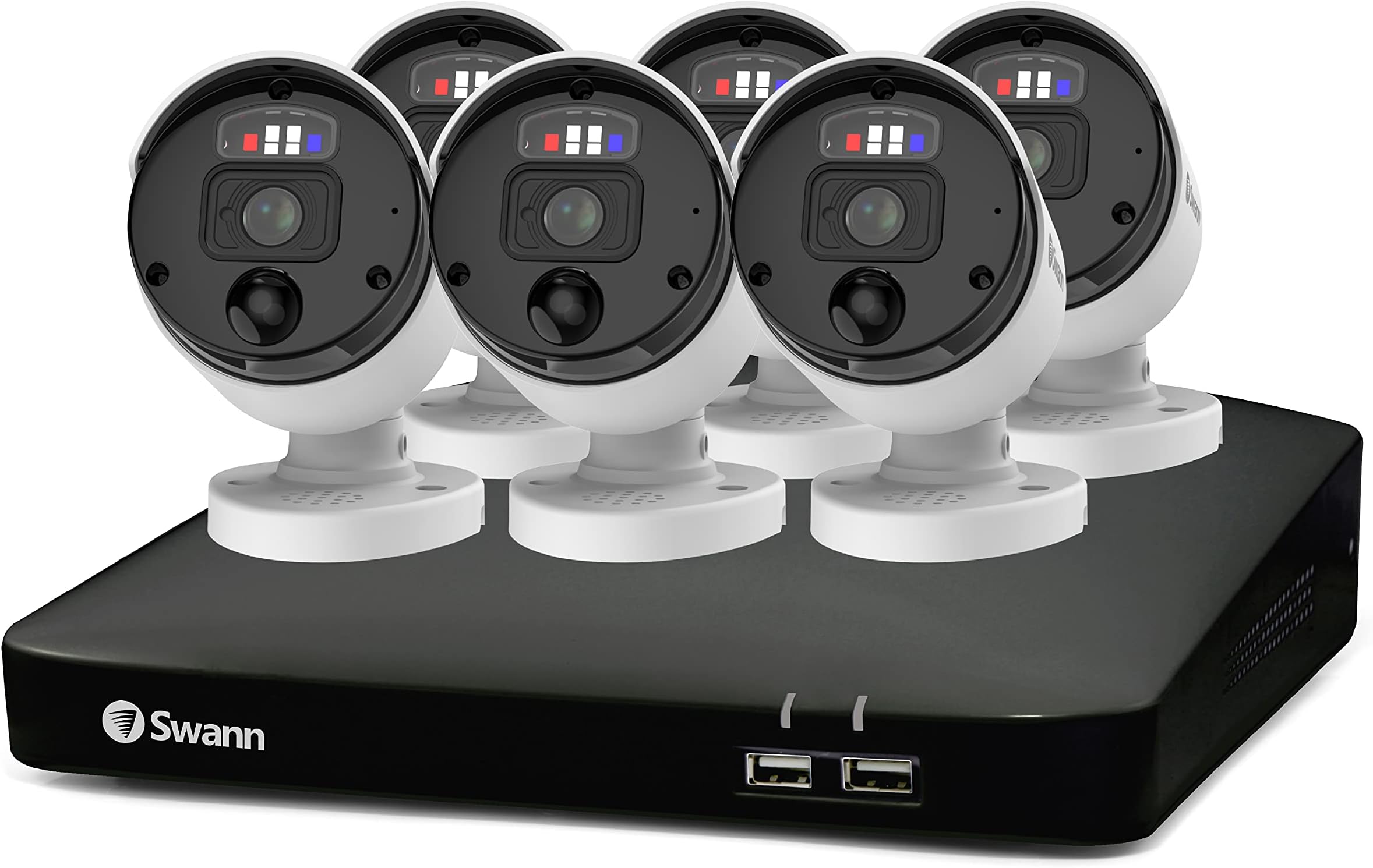 Swann Professional NVR Security System with 2TB HDD, 4K UHD, 6 Camera 8 ...