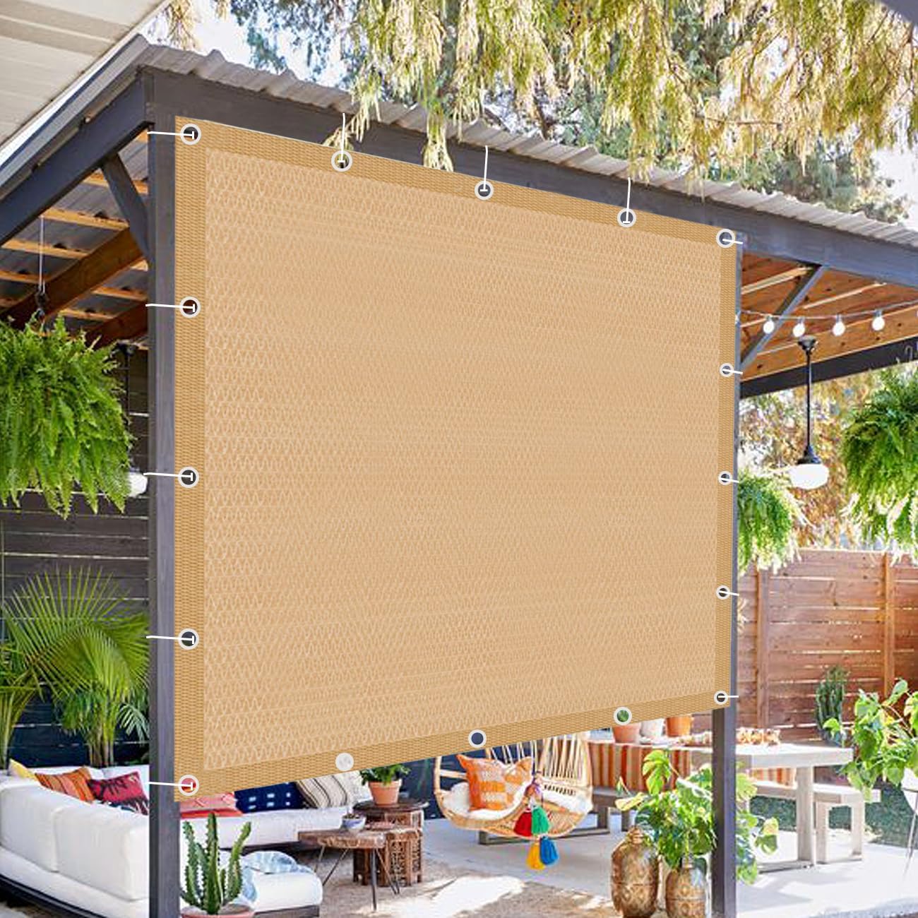 Amazon.com : Lehood 90% Sun Shade Cloth with Grommets, Pergola Shade ...