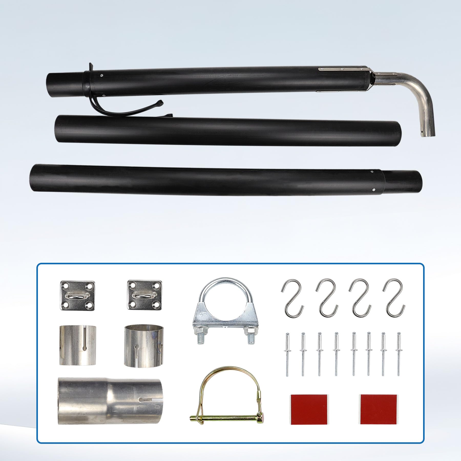 Snapklik.com : RV Generator Exhaust Venting System Part Black Muffler ...