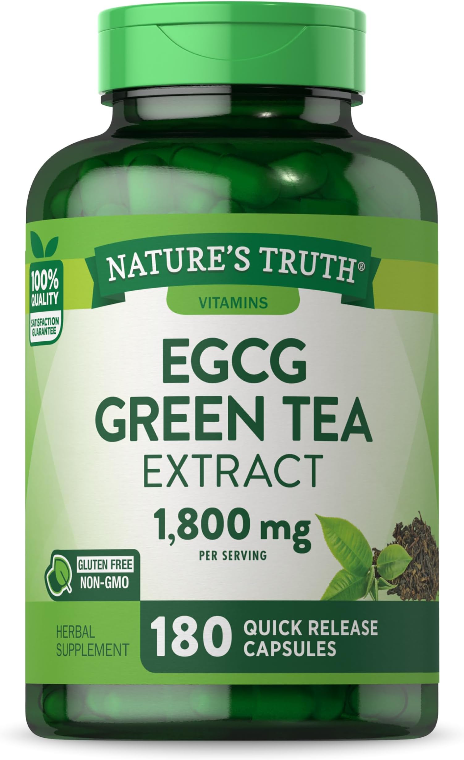 Amazon.com: Organic Green Tea Extract Capsules – USDA Organic Certified ...