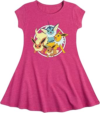 Amazon.com: HYBRID APPAREL - Pokémon - Eevee Group - Youth Girls Fit ...