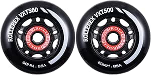 Amazon.com: Rollerex VXT100 85A Kids Inline Skate Wheels (2 wheels w/bearings, spacers and ...