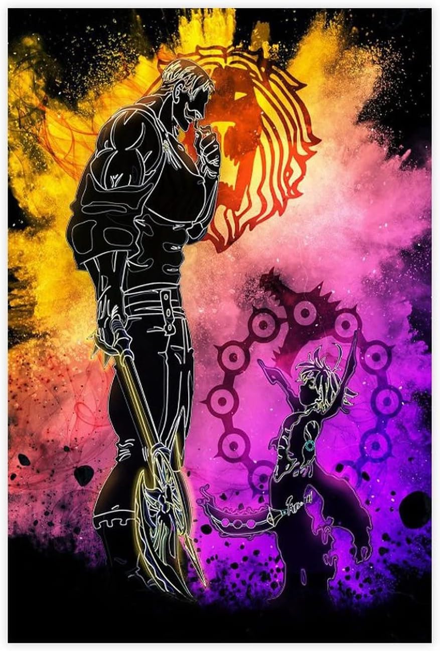 Amazon.com: The Seven Deadly Sins Escanor Anime Poster 1 Canvas Poster ...