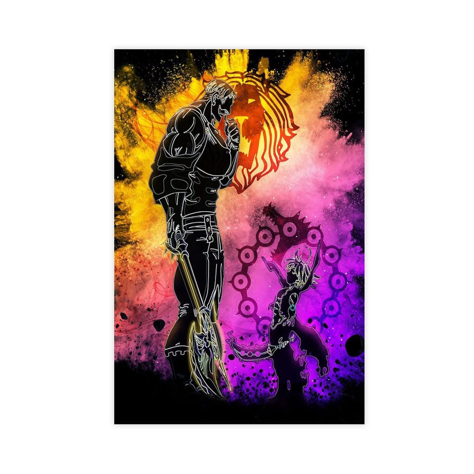 Amazon.com: The Seven Deadly Sins Escanor Anime Poster 1 Canvas Poster ...