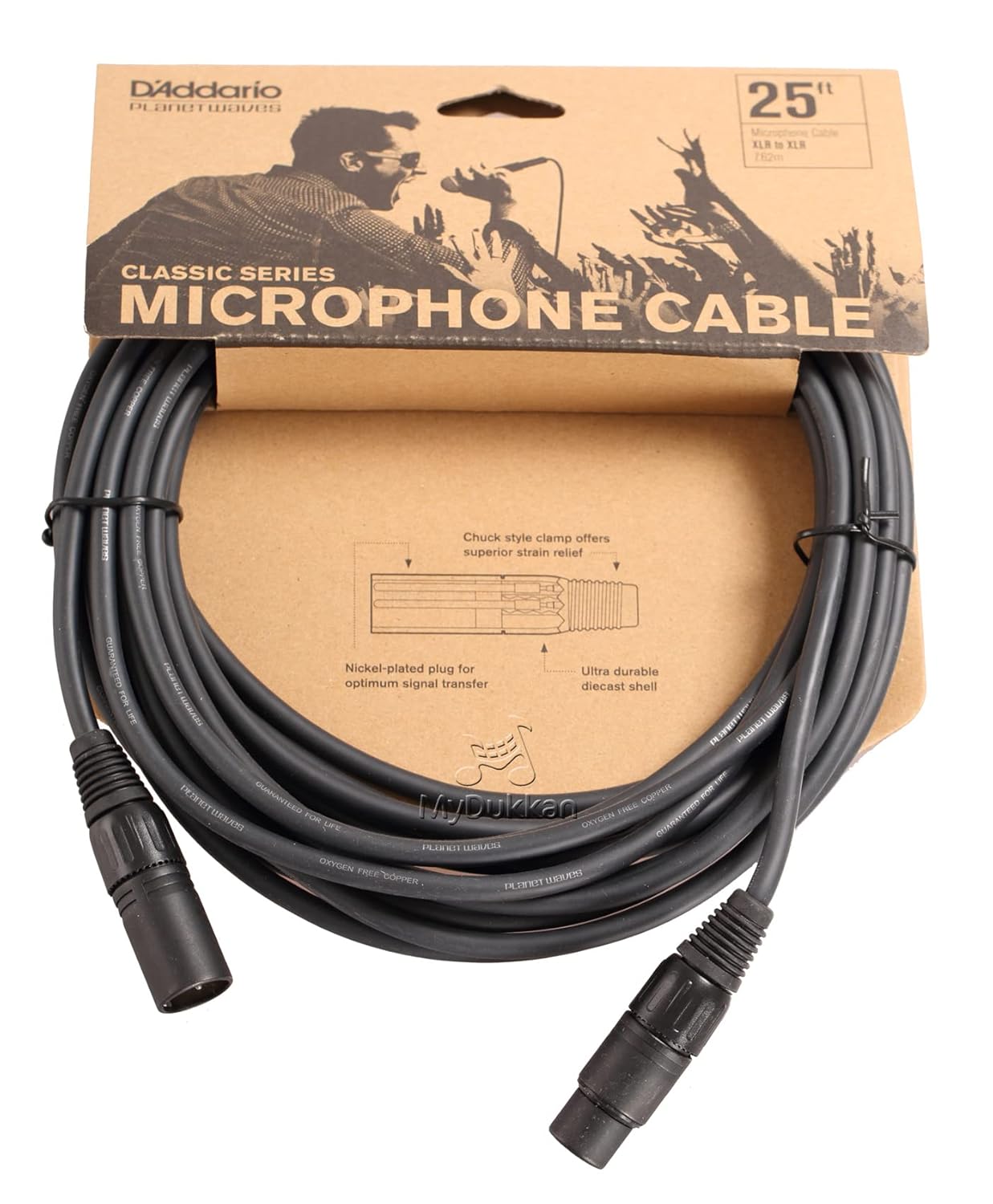 Amazon.com: D'Addario XLR Cable - Microphone Cable - Shielded for Noise ...