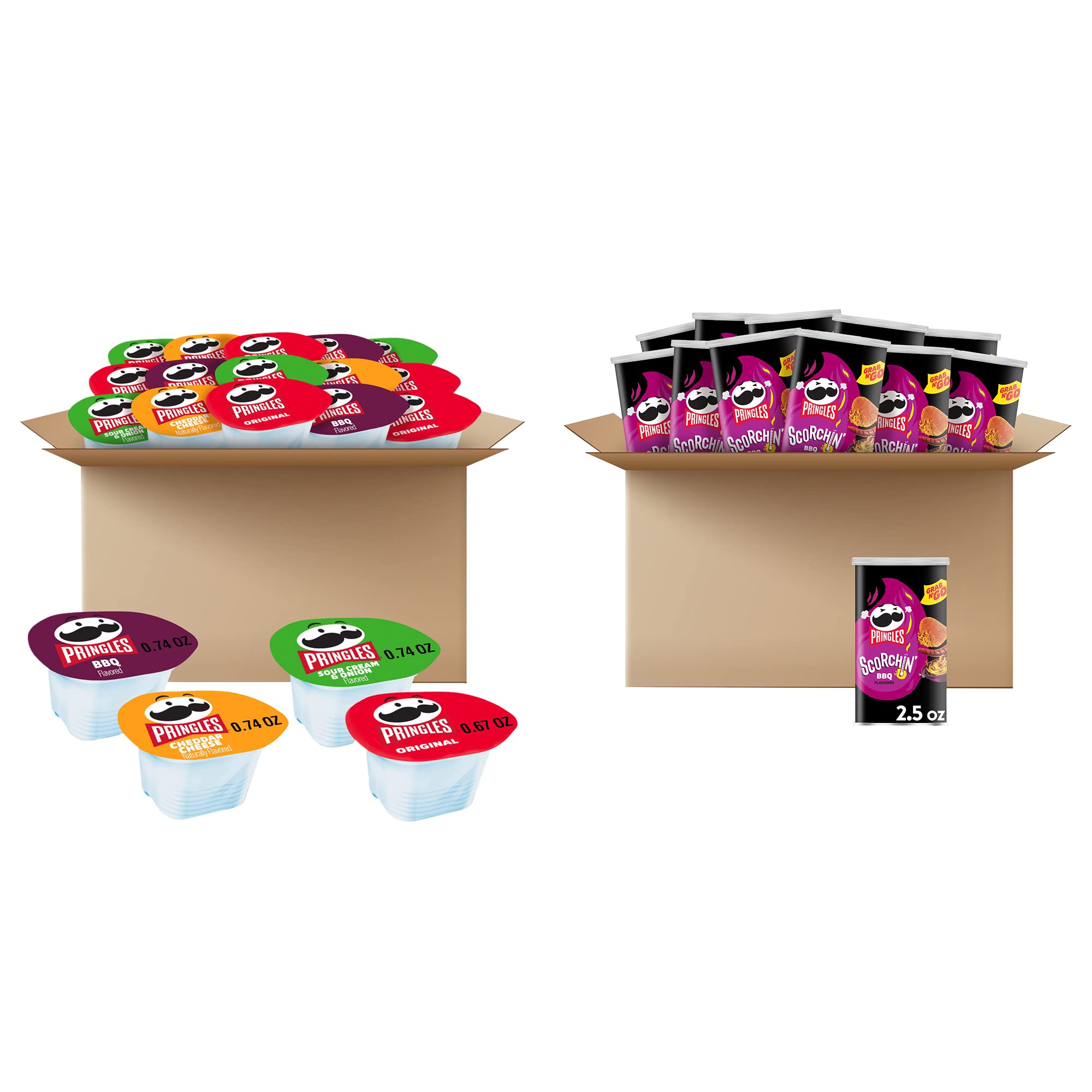 Buy Pringles Snack Pack Care Package, Pringles Potato Crisps Chips ...