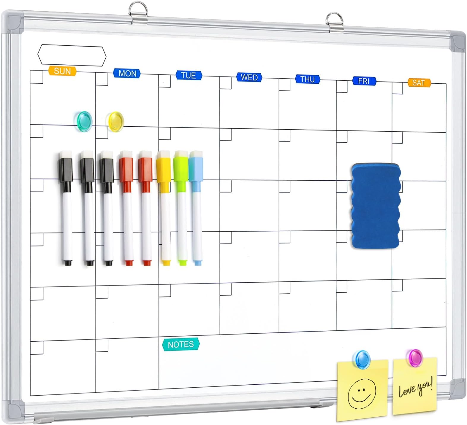 Amazon.com : TRIPOLLO Dry Erase Calendar Whiteboard for Wall, 24" x 18 ...