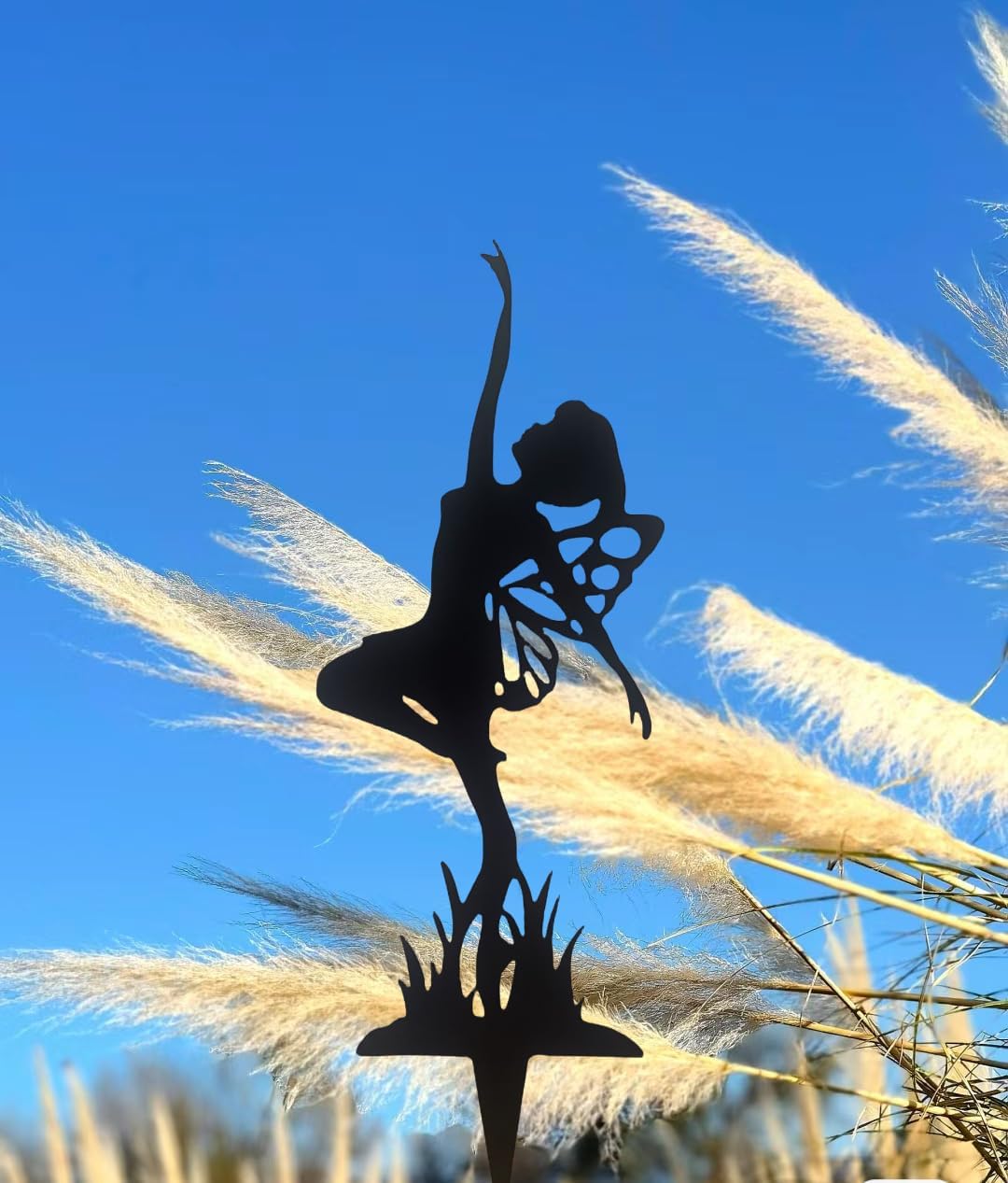 Amazon.com: CHROX Metal Fairy Garden Yard Art Null Lawn Ornament ...